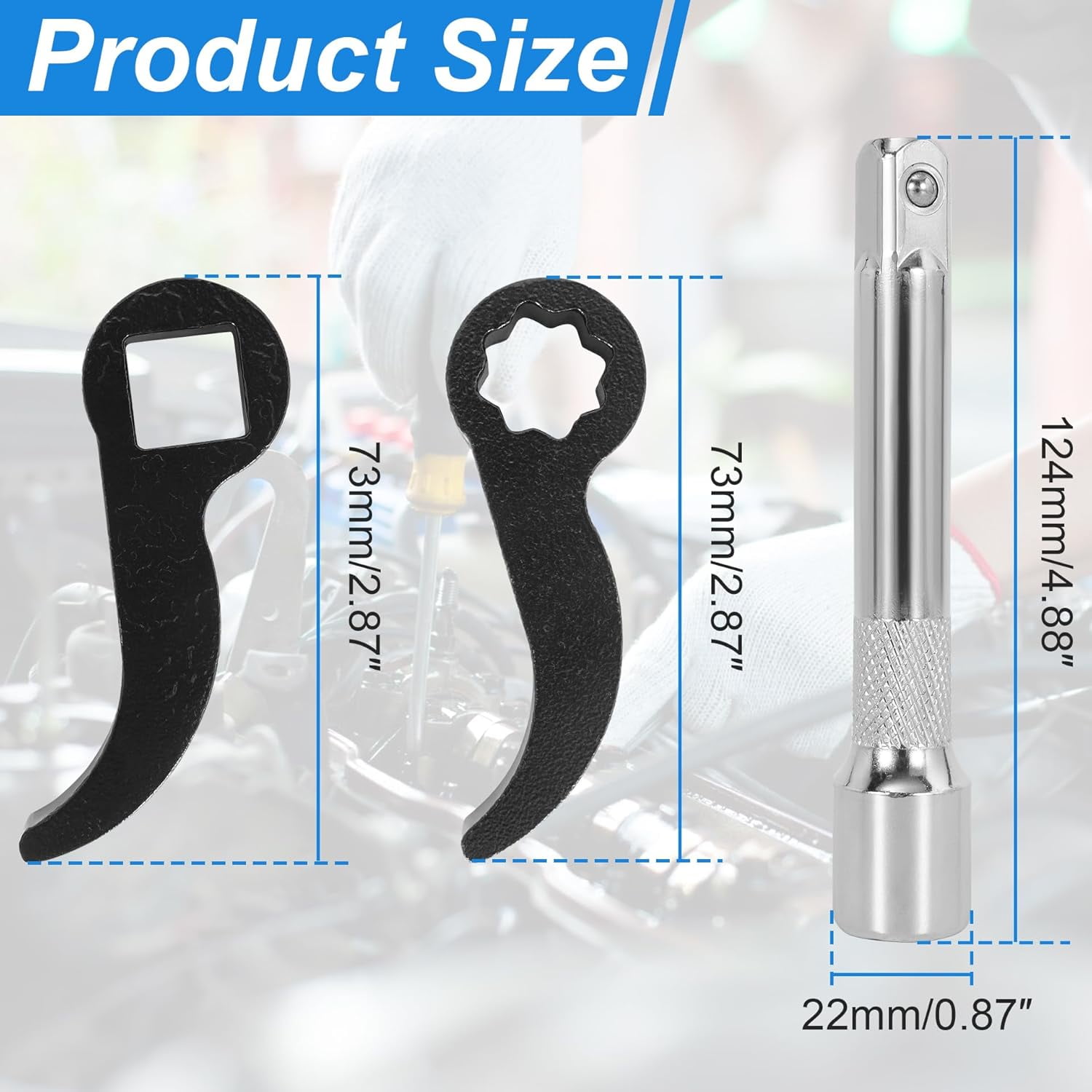 RRDWQ-2PCS Pry Bar Wrench Adapter, 1/2" Half Shaft Pry Bars Wrench ...