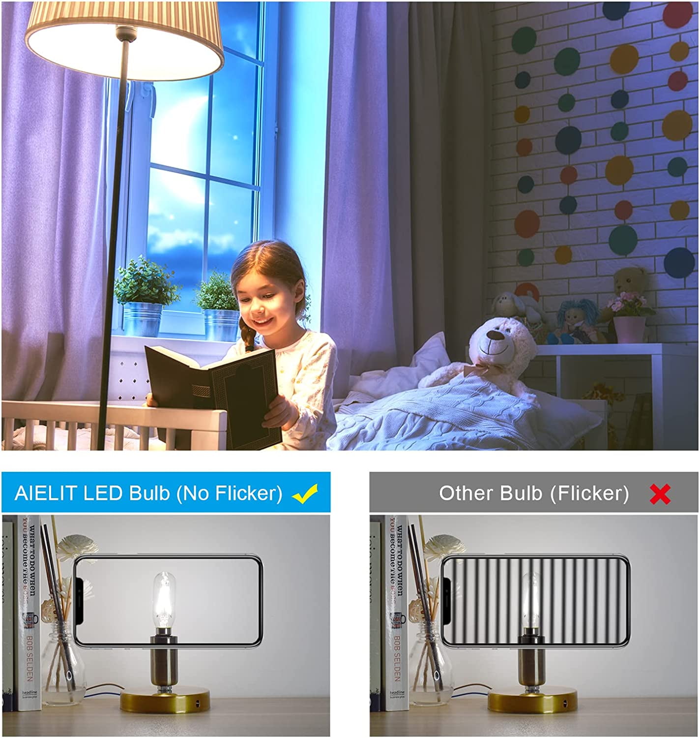 RRDWQ-2W T6 Dimmable LED Tube Light Bulb, E12 Small Candelabra Base, 25 ...