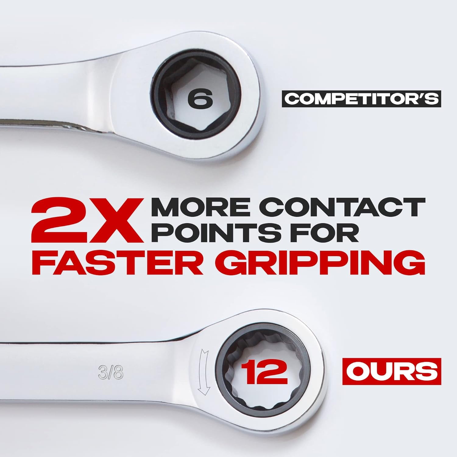 RRDWQ-3/8 Inch Ratchet Wrench with 90-Tooth Ratcheting Precision and ...