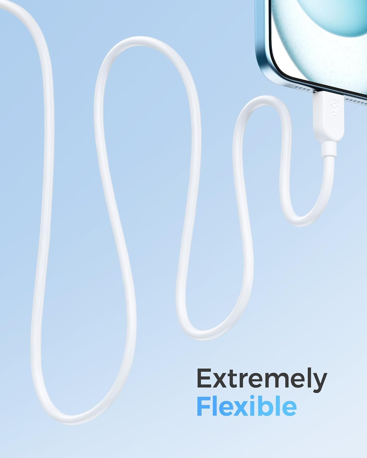 RRDWQ-3-Pack Extreme Flexible Long USB C Charging Cable 10ft in White ...