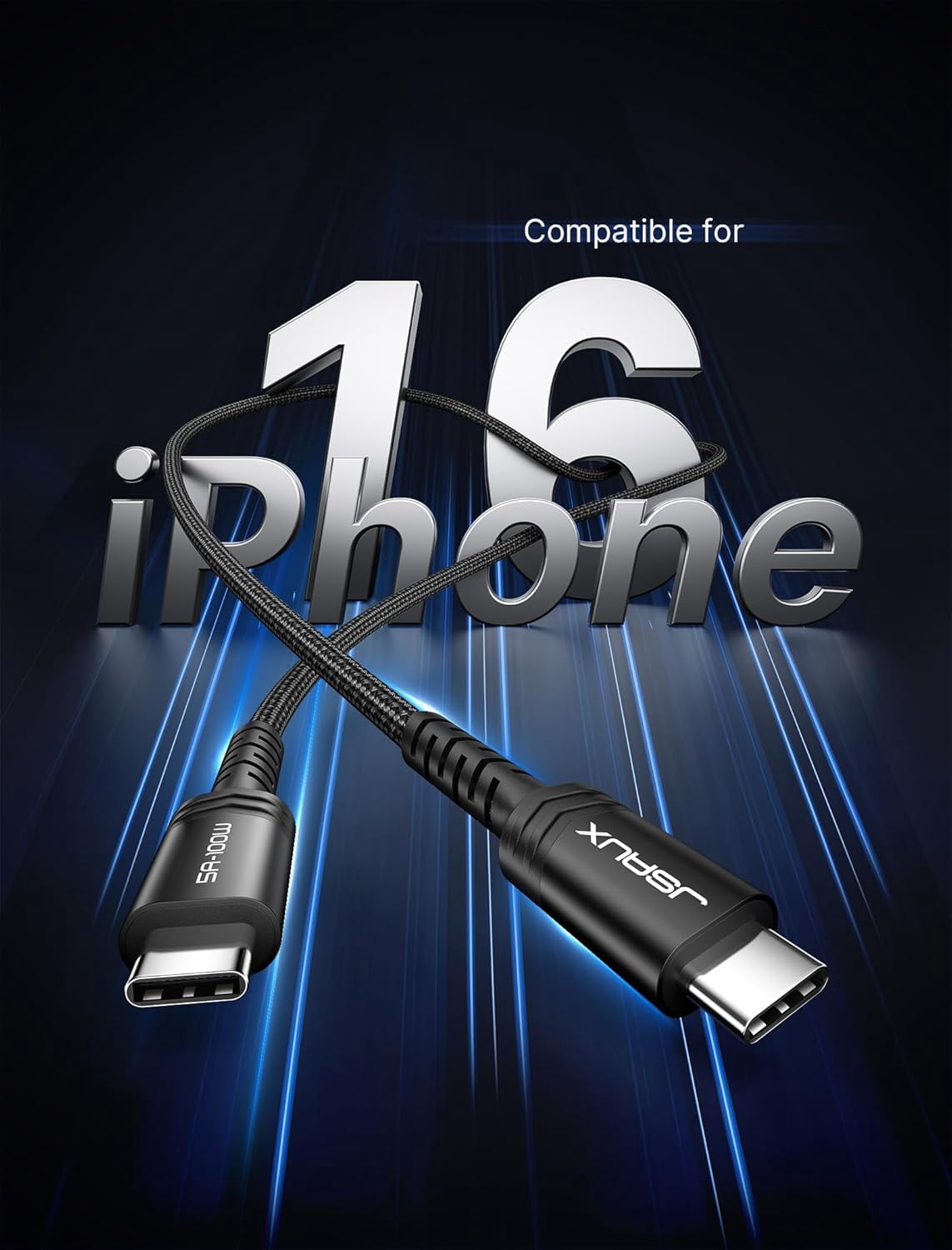 RRDWQ-3-Pack USB C to USB C Cable 100W [10ft/6.6ft/3.3ft] Compatible ...