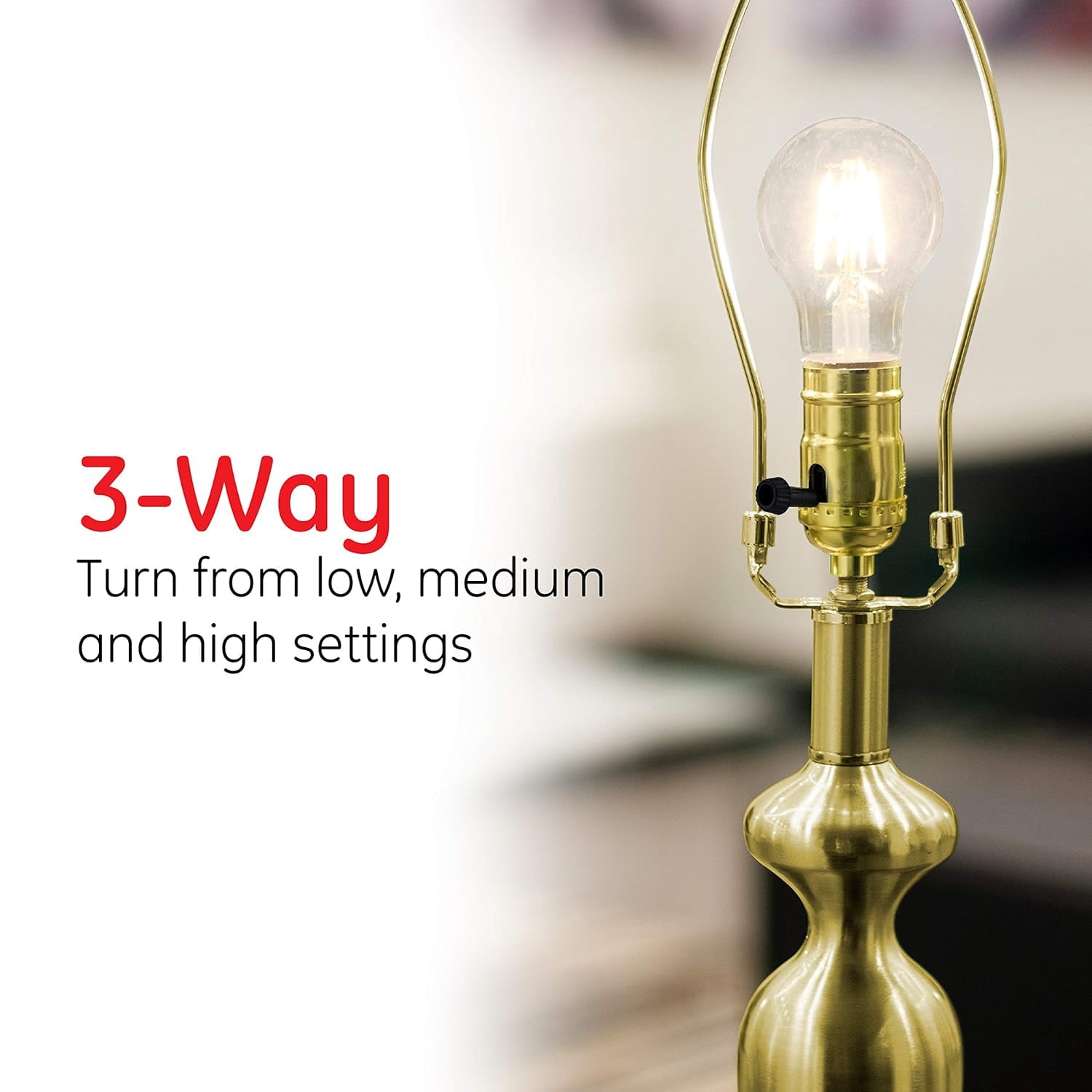 RRDWQ-3-Way Lamp Socket, Medium Base, Turn for Low-Medium-High Light ...