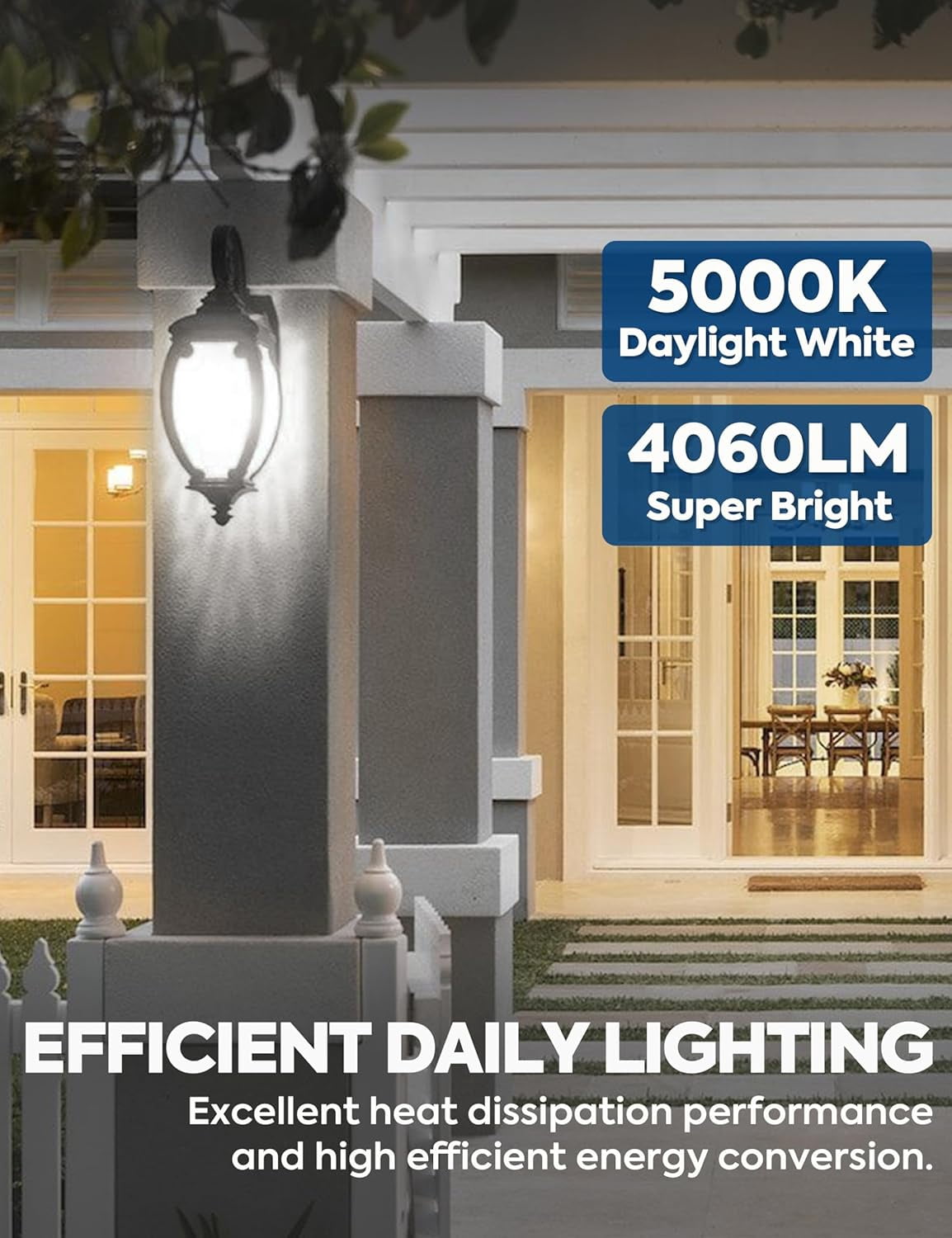 RRDWQ-300W Equivalent LED Light Bulb, 4060LM Super Bright A23 LED Bulb ...