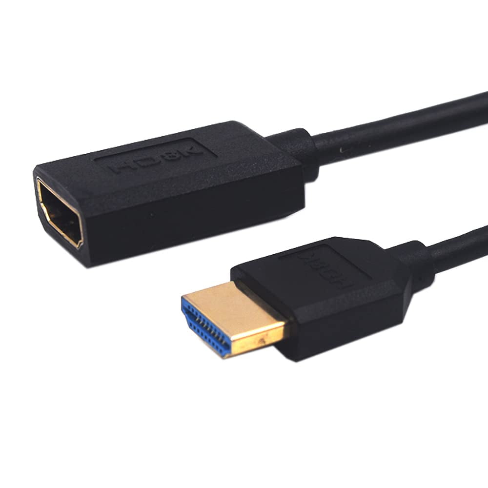 RRDWQ-4ft HDMI 8K@60Hz Extension Coiled Cable, Straight HDMI 2.1 ...