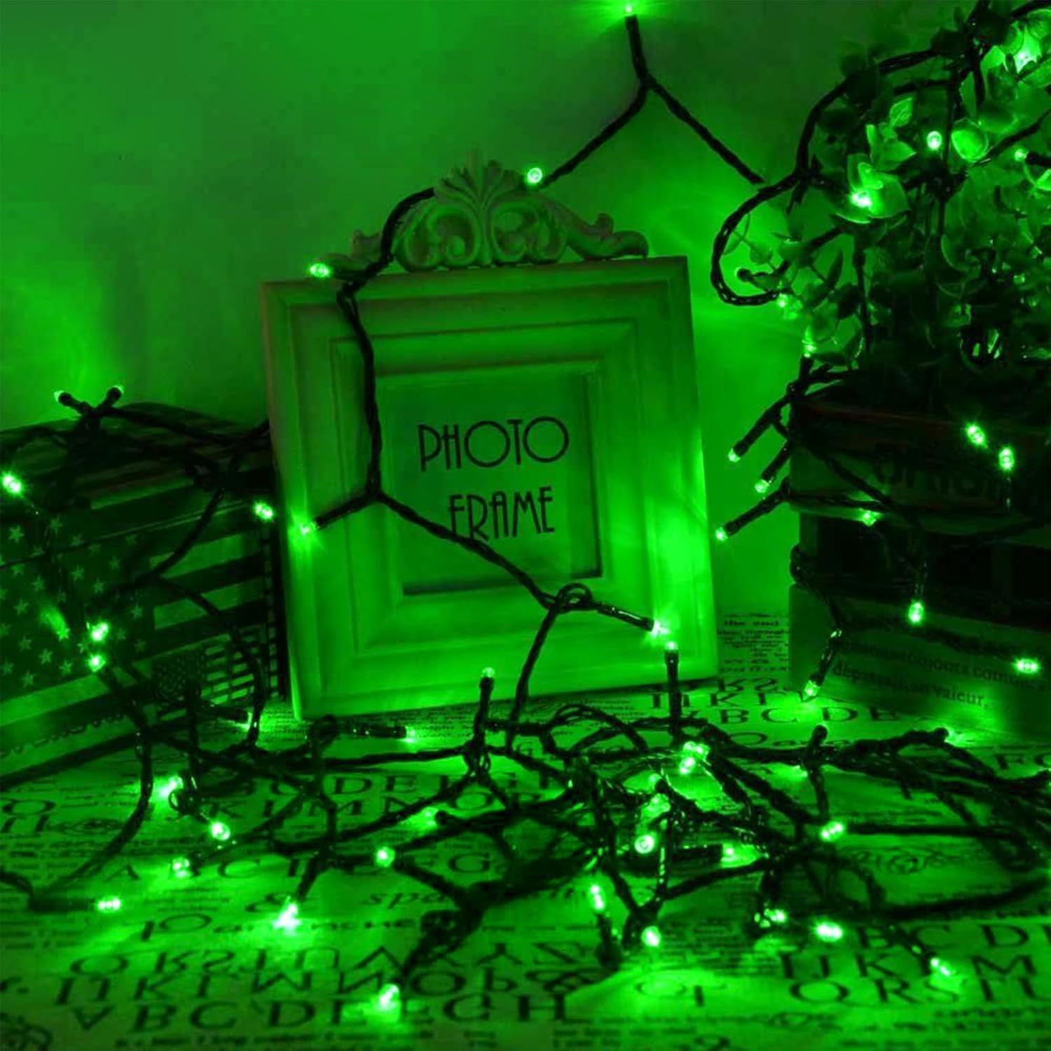 RRDWQ-75.8 FT 200 LED Green Christmas String Lights Outdoor & Indoor ...