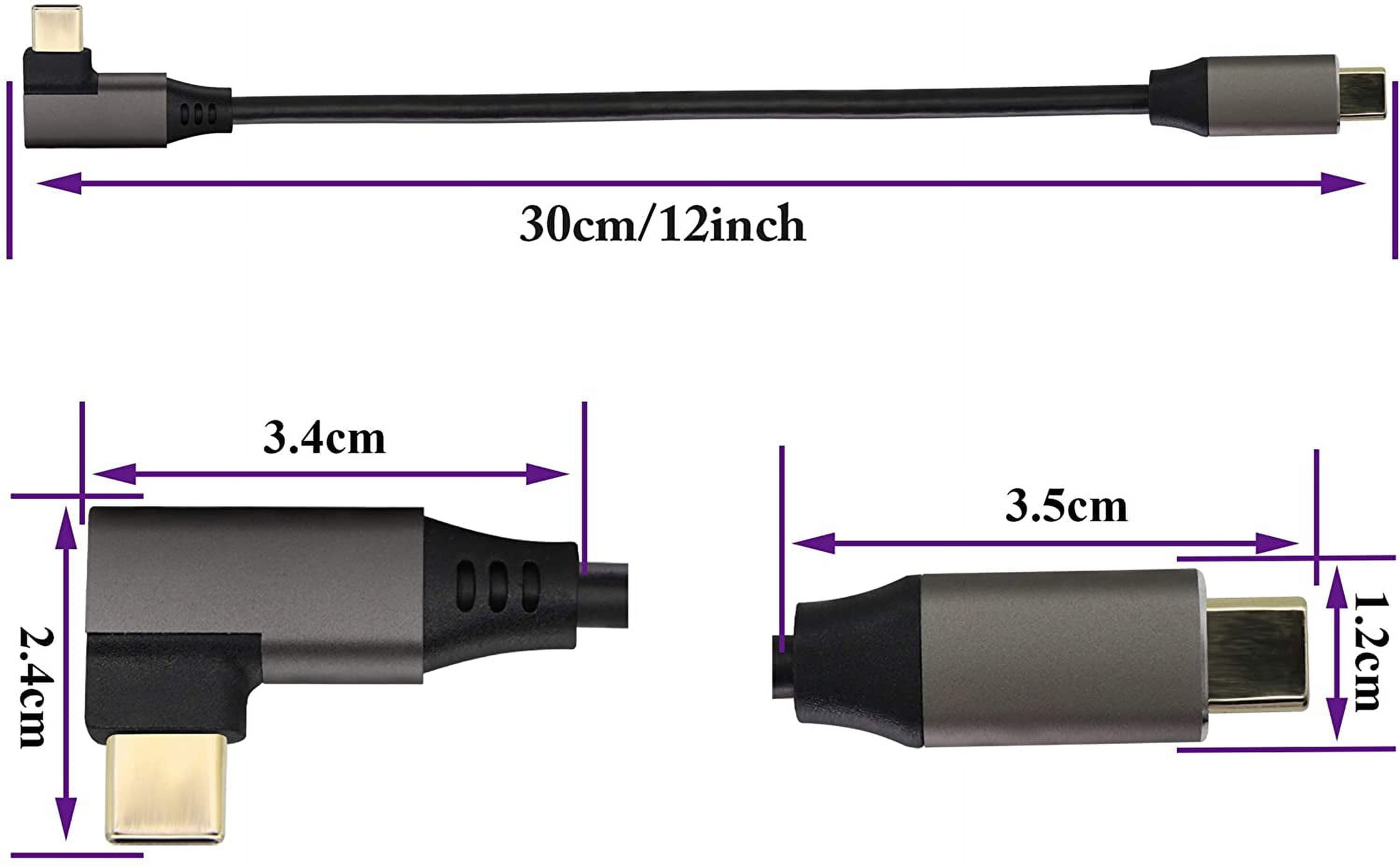 RRDWQ-90 Degree USB 3.1 Type c to Type C Connector Cable 60W&3A Right ...