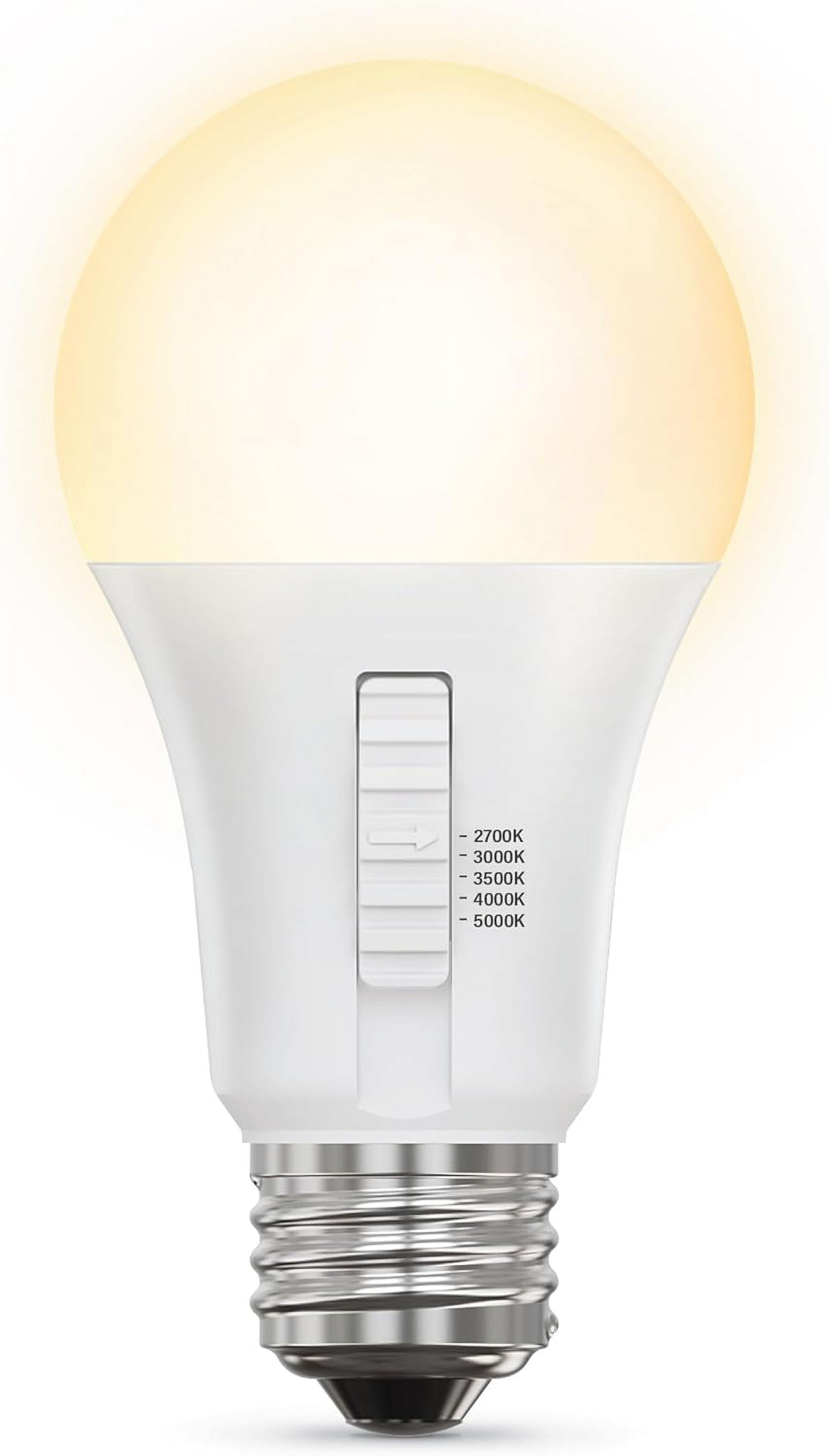 RRDWQ-A19 LED Light Bulb, 100W Equivalent, Non-Dimmable, 5CCT, E26 ...