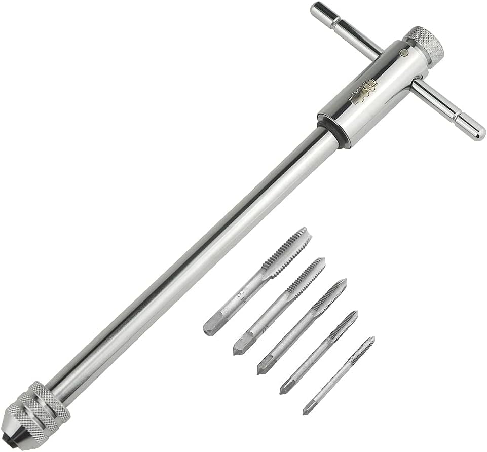 RRDWQ-Adjustable Ratchet Wheel Hand Tap Wrench holder Reversible ...
