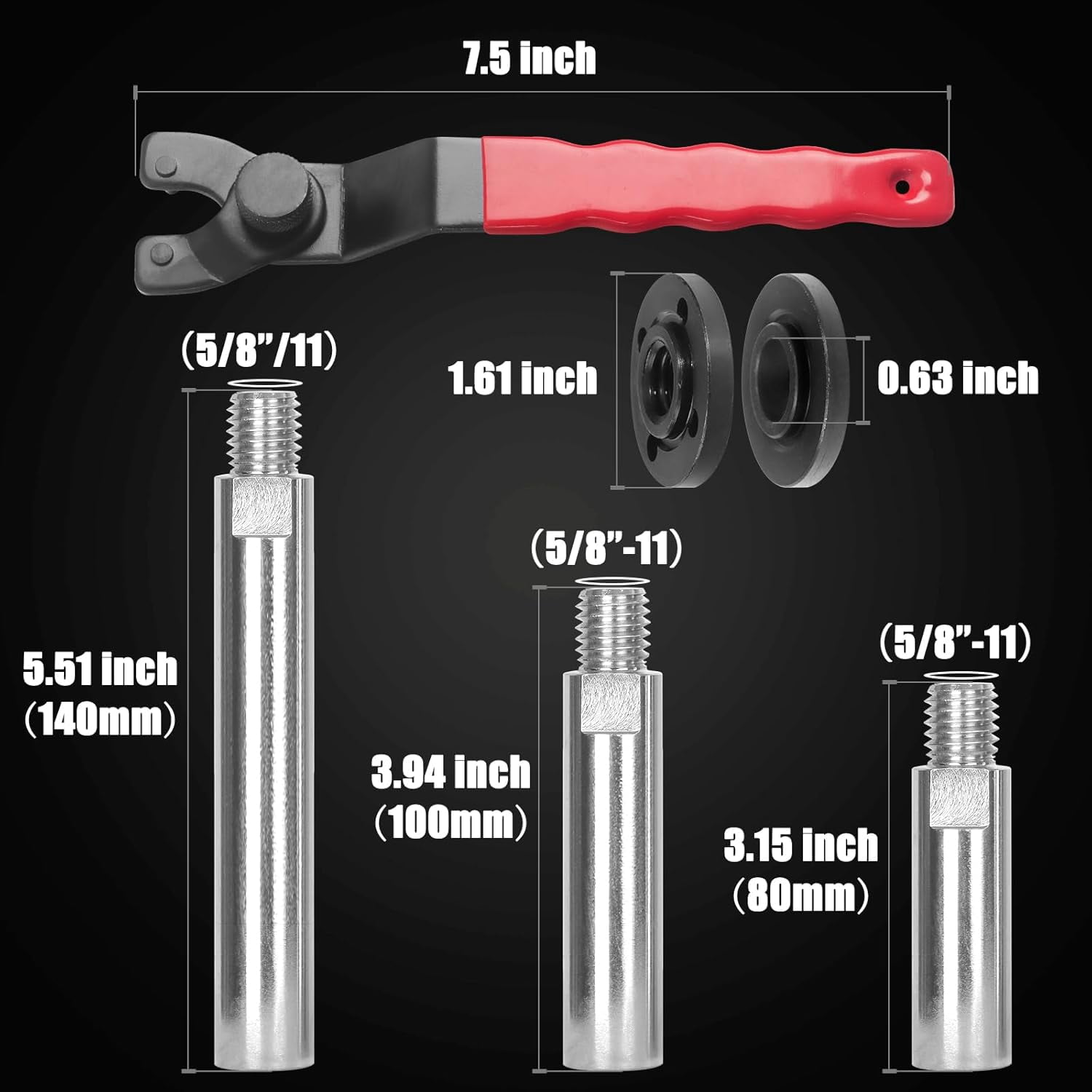 RRDWQ-Angle Grinder Extension Shaft Connecting Rod, 12PCS Angle Grinder ...