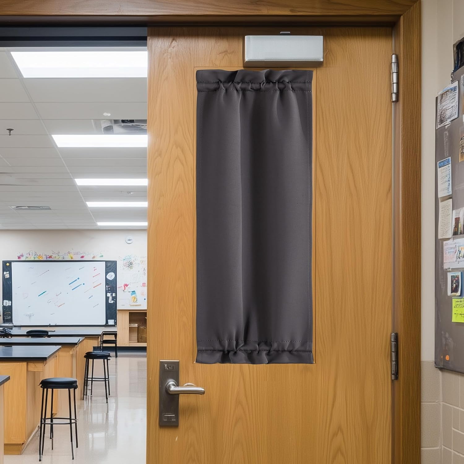 RRDWQ-Blackout Classroom Window Curtain, Privacy Tie Up Shade Thermal ...
