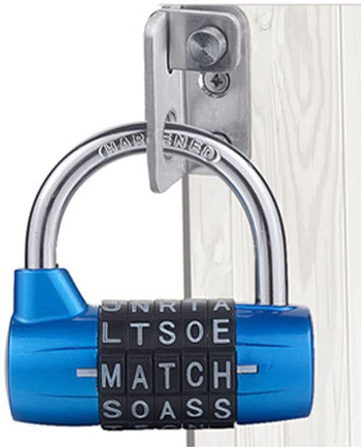 RRDWQ-Blue 5 Letter Combination Lock, Suitable for Gym Locker, Toolbox ...