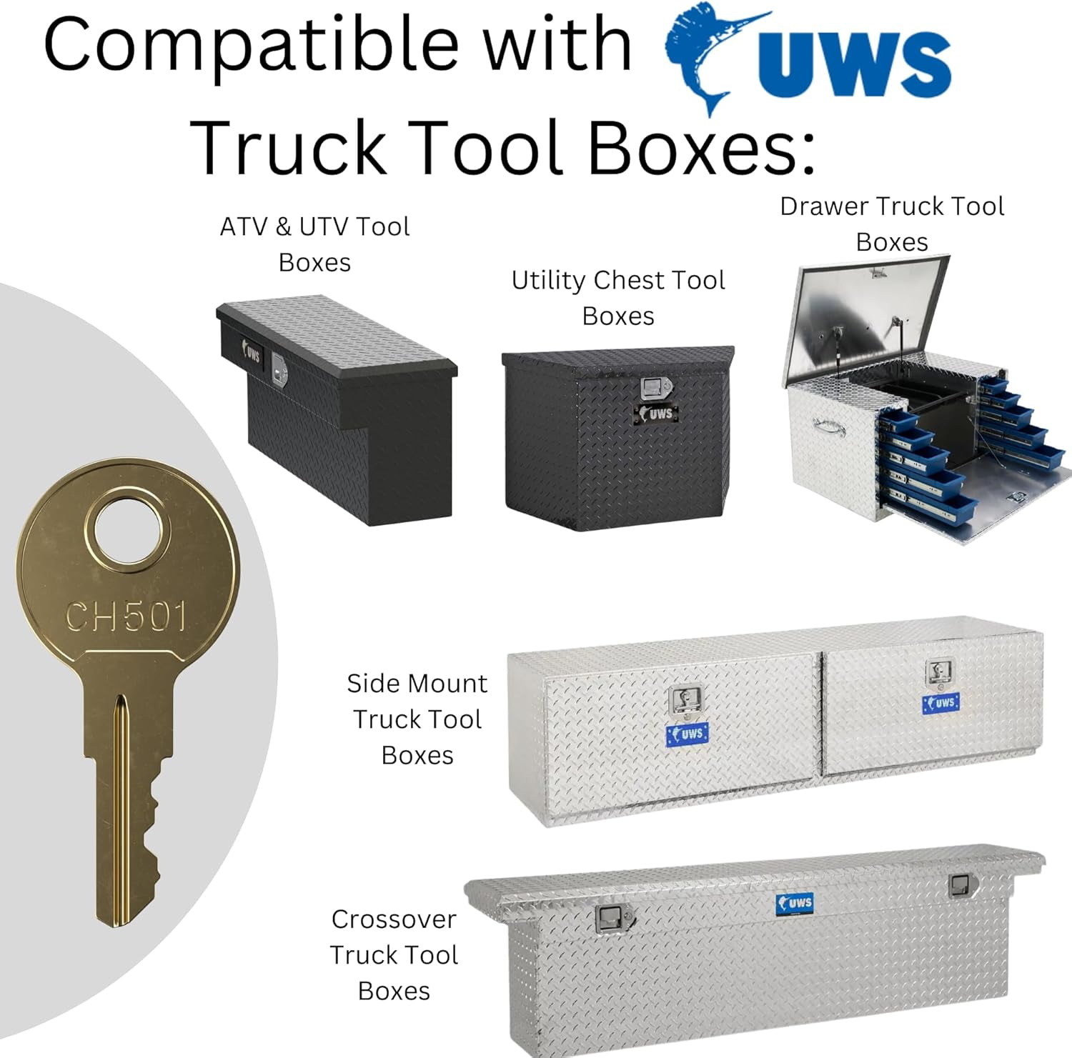 RRDWQ-CH501 Replacement Key for Truck Tool Boxes - Also Known as 501CH ...