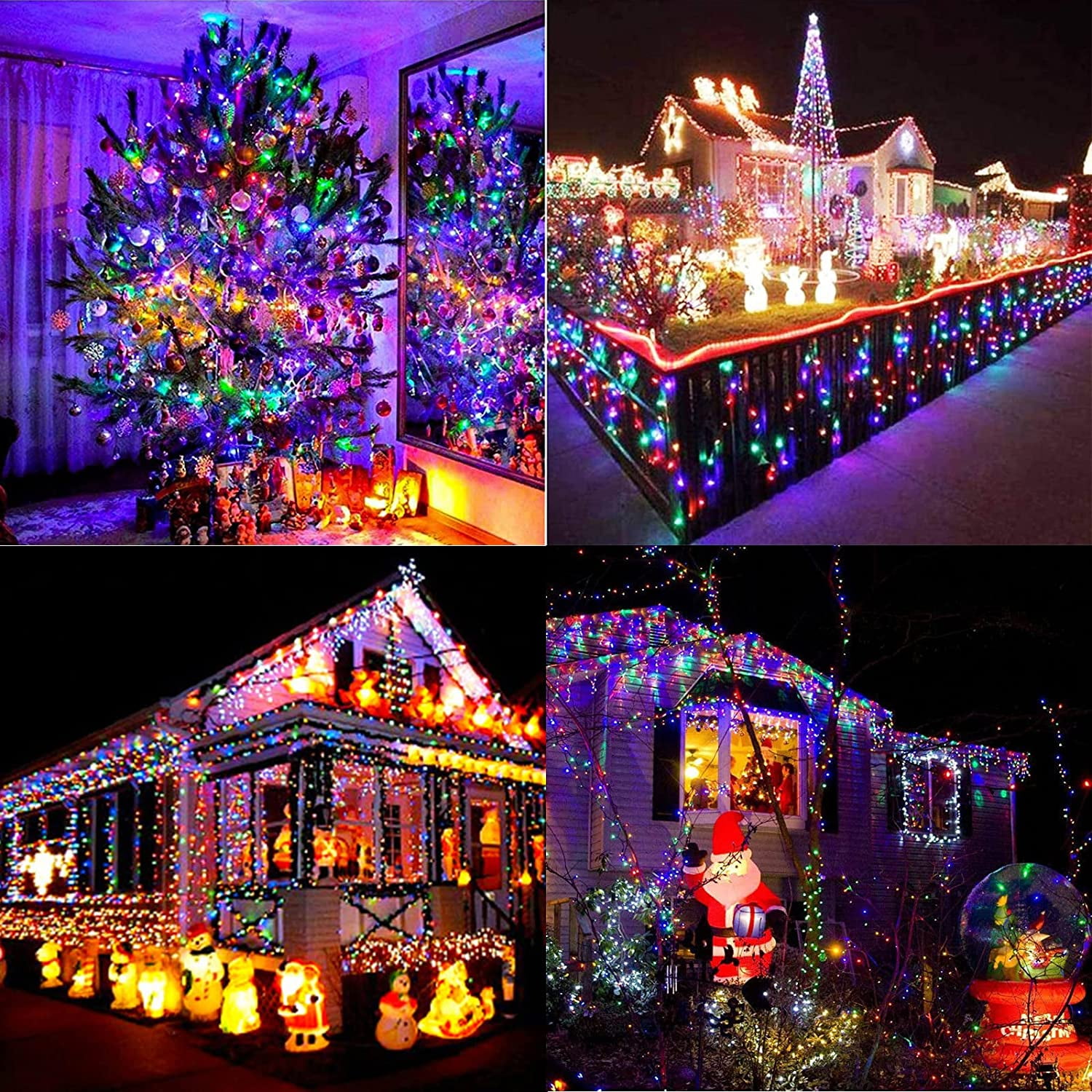RRDWQ-Christmas Lights Multicolor, 75 Ft 200 LED Christmas String ...