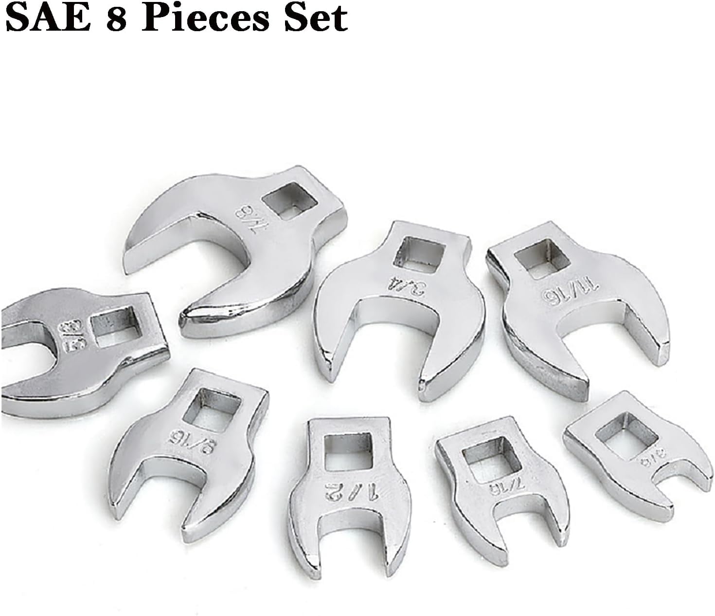 RRDWQ-Crowfoot Wrench Set, Crows Foot Wrench Set 3/8” Drive with 8 ...