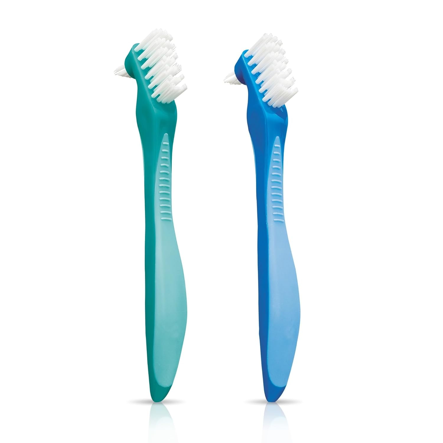 RRDWQ-Denture Brush - Dual Headed Hard Bristle Toothbrush for Dentures ...
