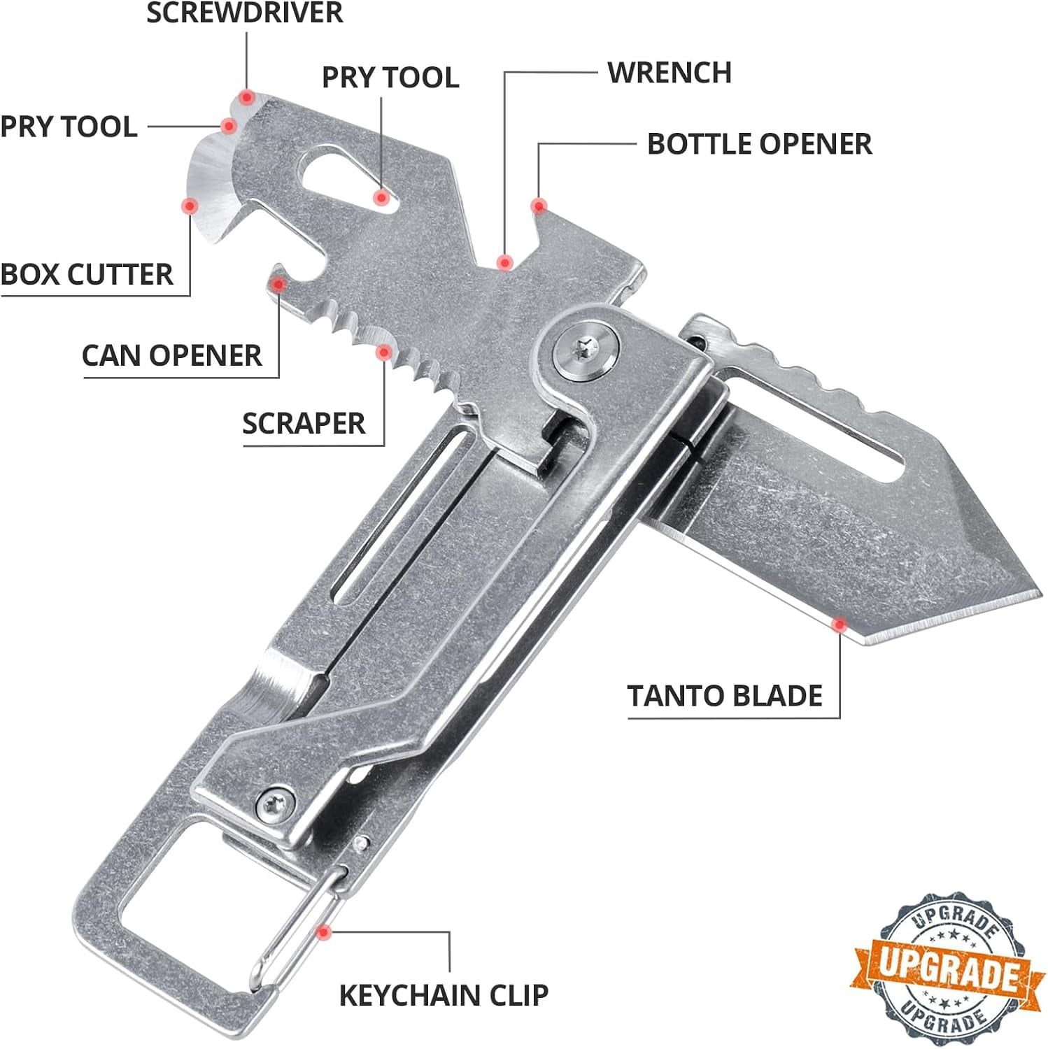 RRDWQ-EDCFANS Keychain Multitool Knife, Multi Tools Keychains, Fathers ...