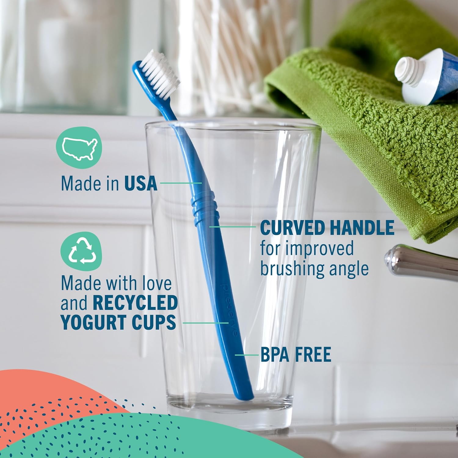 RRDWQ-Eco Friendly Adult Toothbrushes, Made in The USA from Recycled ...
