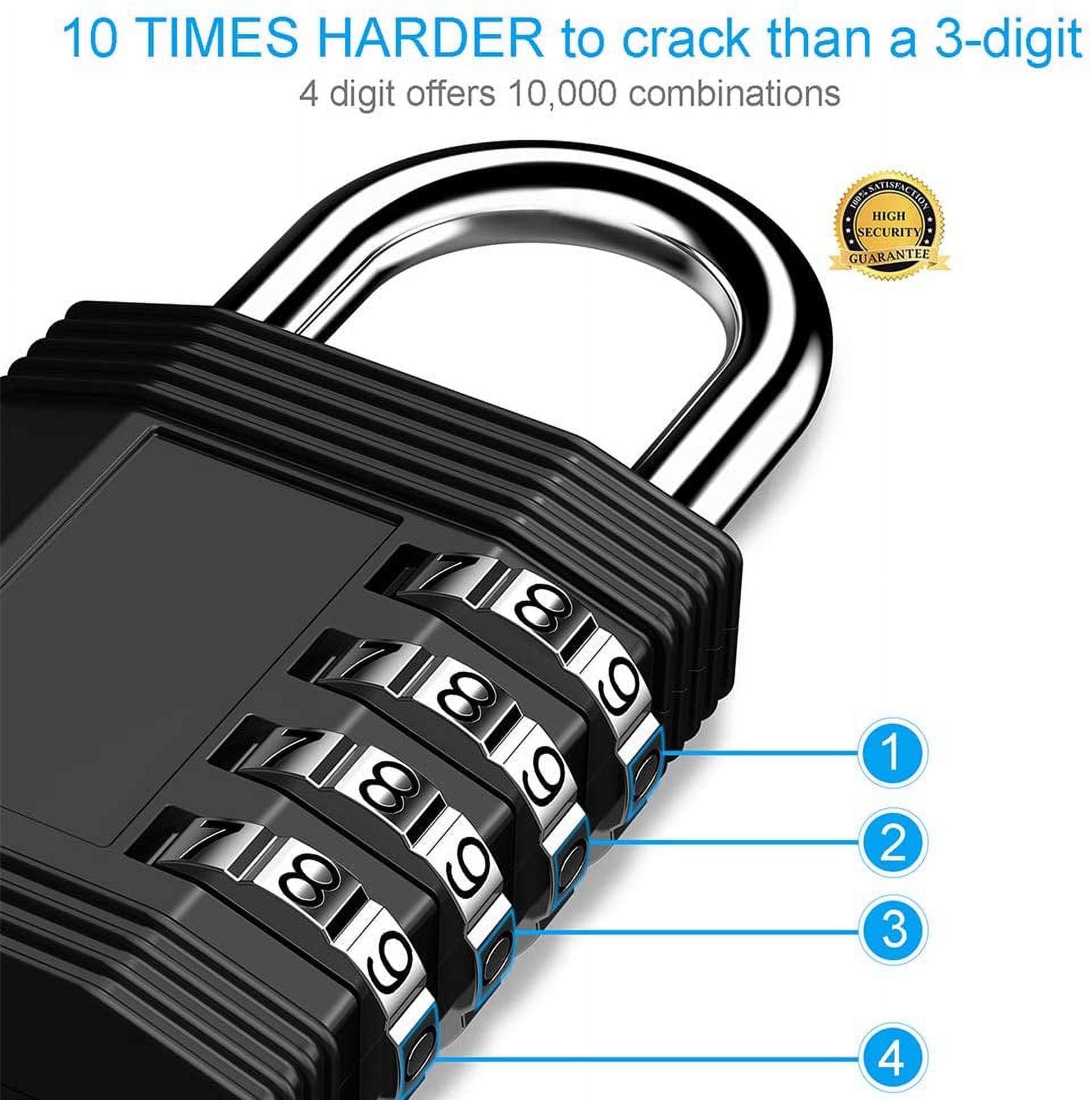 RRDWQ-Gym Locker Lock 4 Digit Number Pad Lock for School, Room, Storage ...