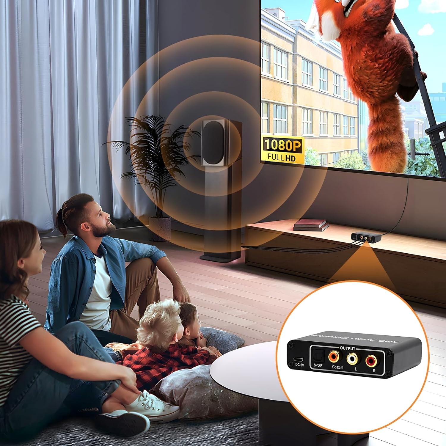 RRDWQ-HDMI ARC to Optical Audio Adapter,ARC Audio Extractor HDMI to ...