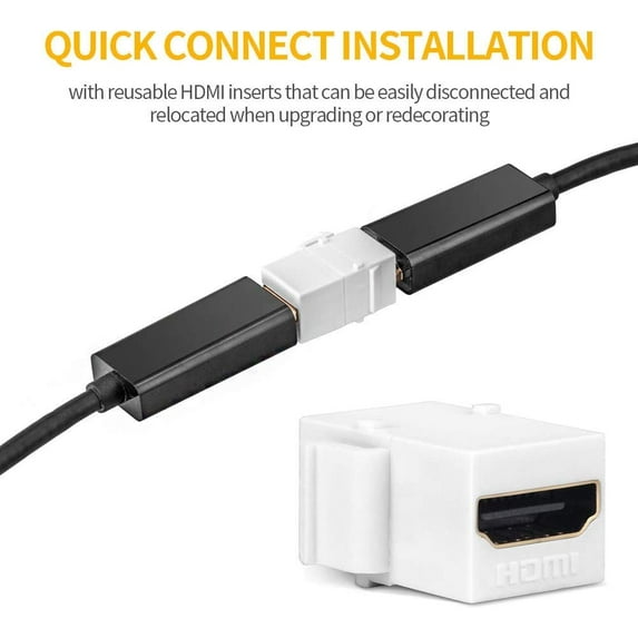 RRDWQ-HDMI Keystone Jack 4K, 20 Pack HDMI Keystone Insert Female to ...