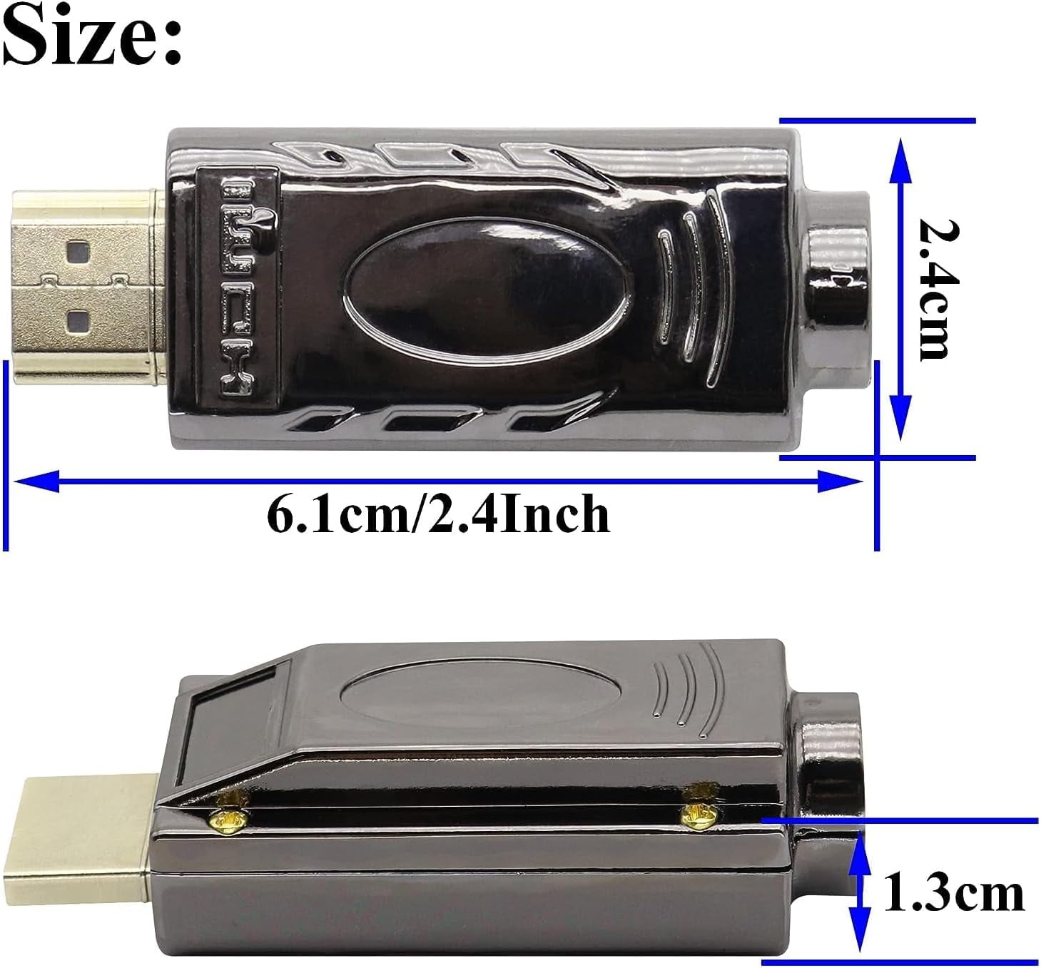 RRDWQ-HDMI Solderless Head Screw Terminal Adapter, HDMI Male Solderless ...