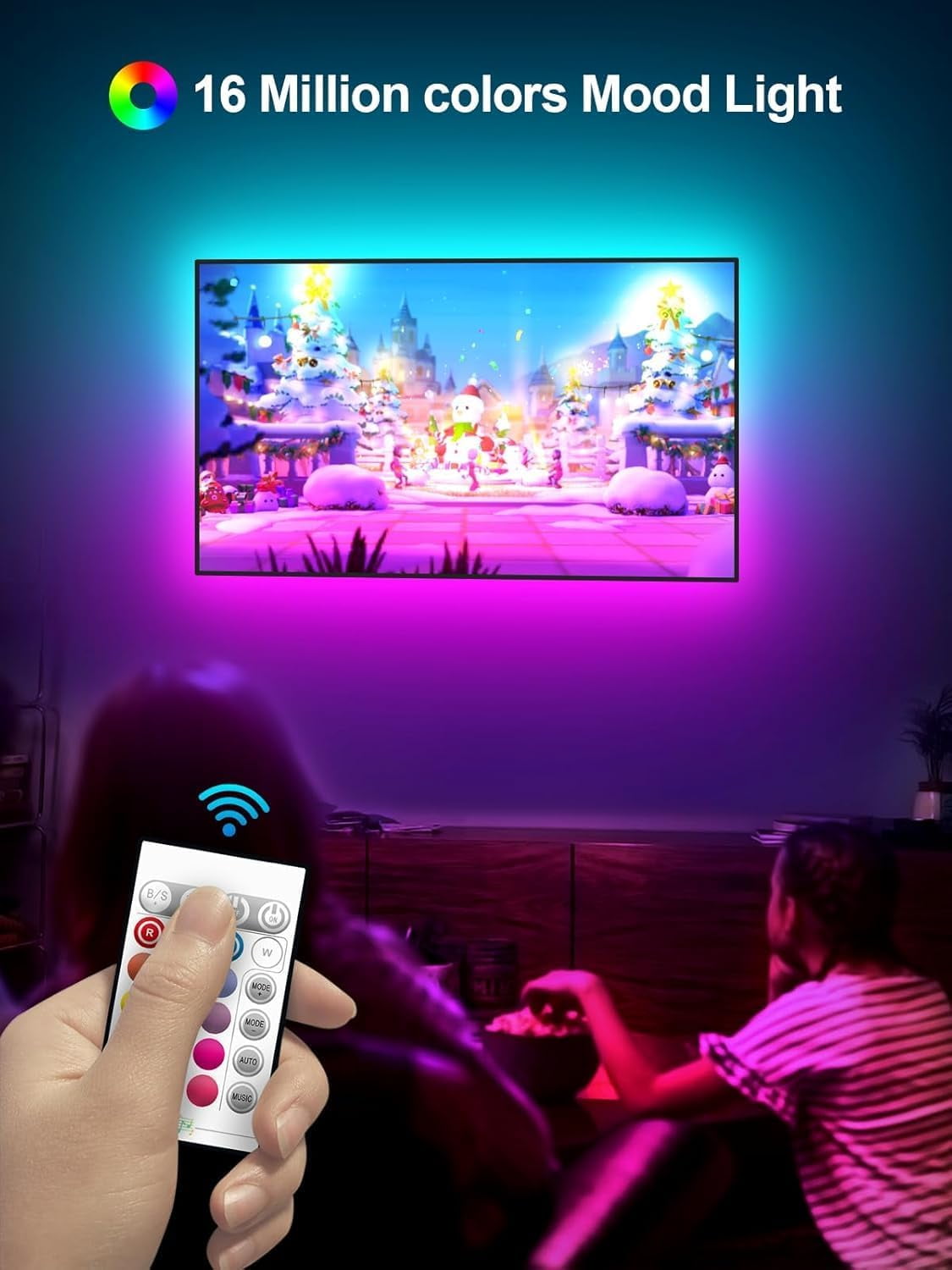 RRDWQ-LED Lights for TV, 18FT TV LED Backlight, for 40-75 Inch TV ...