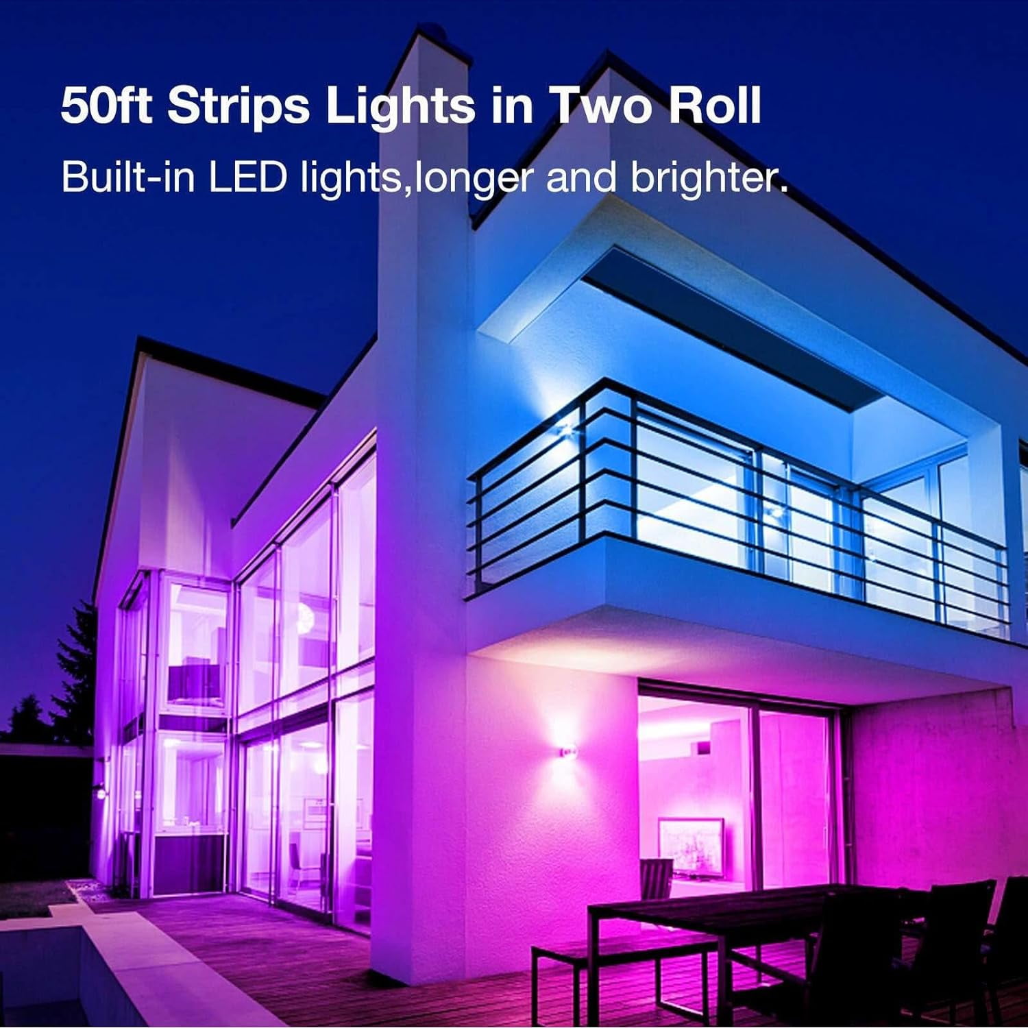 RRDWQ-LED Strip Lights 50 FT,Color Changing Led Light Strips Kit with ...