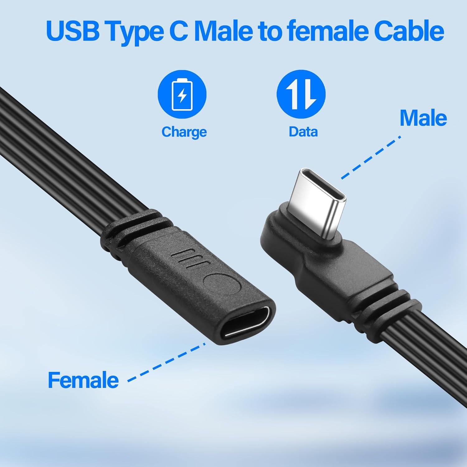 RRDWQ-Right Angle USB-C Cable 90 Degree Angle USB-C to USB Type C Data ...