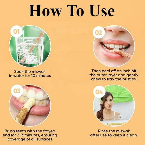 RRDWQ-Sewak Al-Falah: Miswak (Traditional Natural Toothbrush) (10 Pack ...