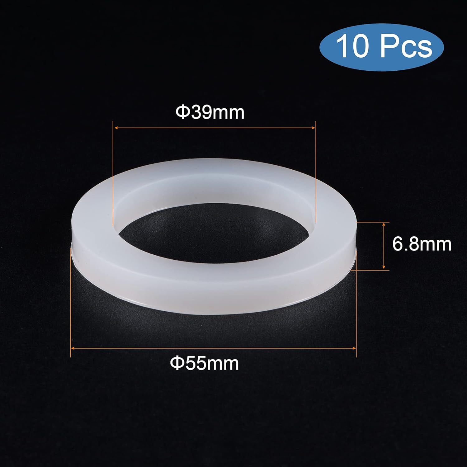 RRDWQ-Silicone Rubber Flat Washer 1-1/2 Inch DN40 Gasket for Wrench ...