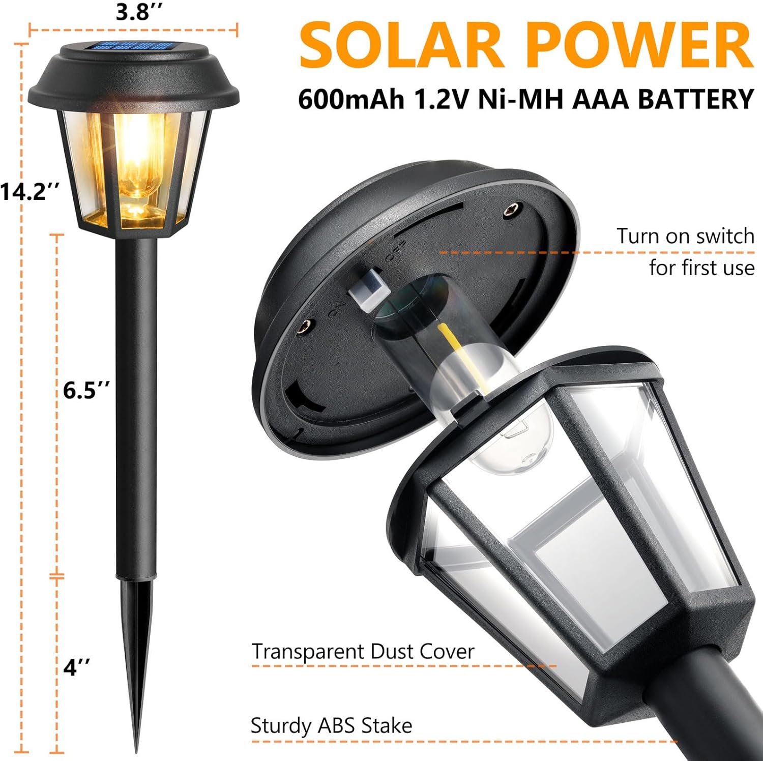 RRDWQ-Solar Pathway Lights Outdoor 12 Pack Solar Lights Outdoor ...