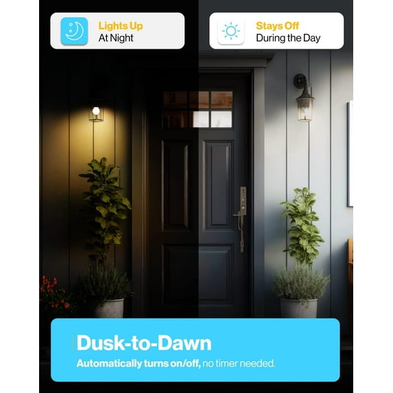 RRDWQ-Sunco Dusk to Dawn LED Outdoor Light Bulb A19, Photocell ...