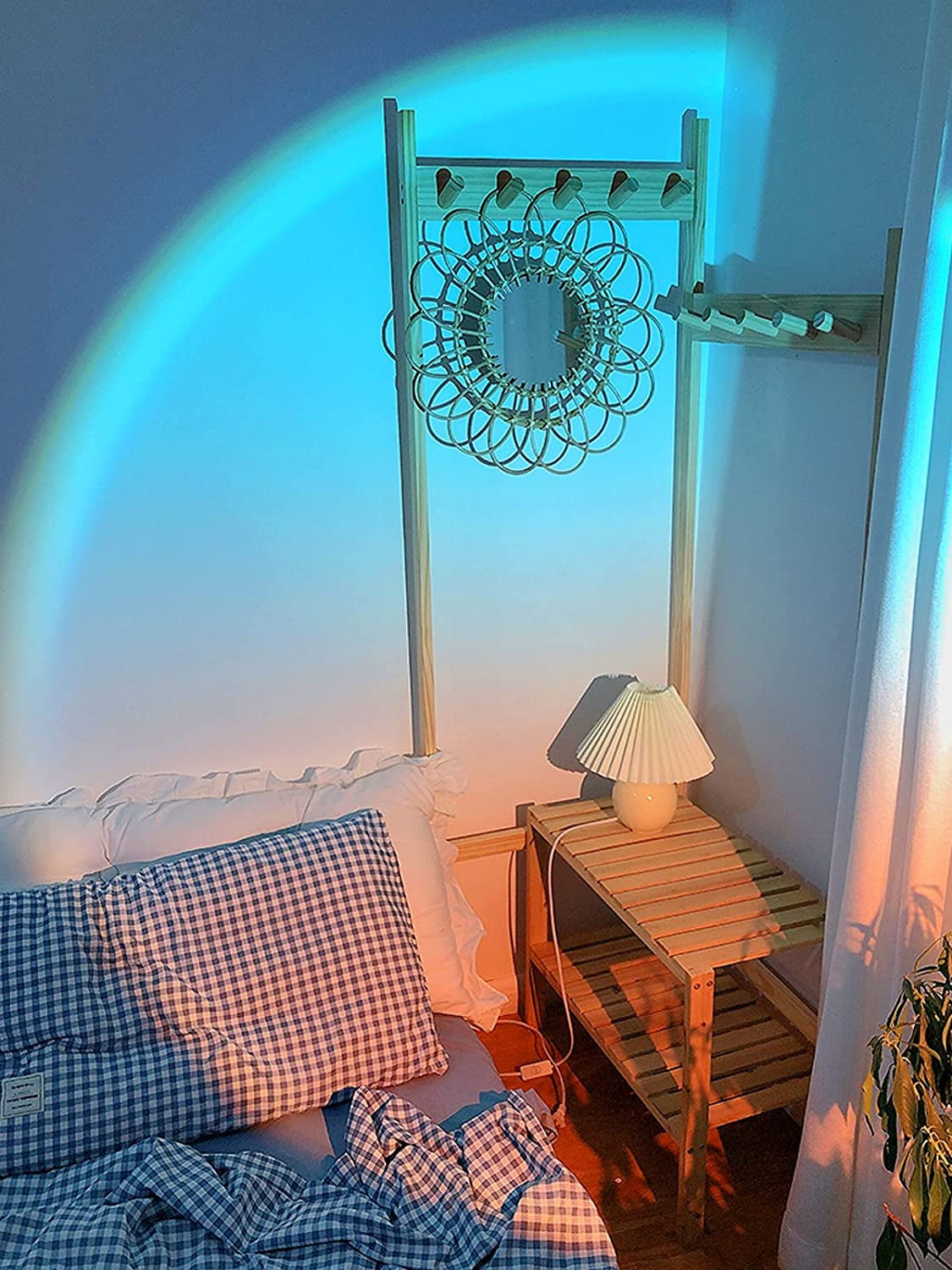 RRDWQ-Sunset Lamp Projection Rotation Rainbow Projection Lamp Led ...