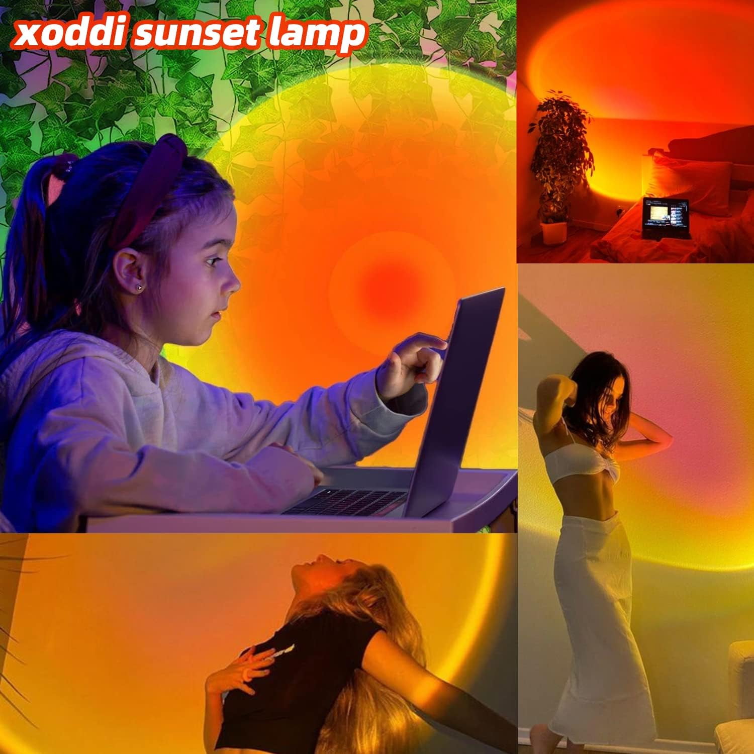 RRDWQ-Sunset Lamp Projector Sun Lamp Projector Sunset Light 360 ...