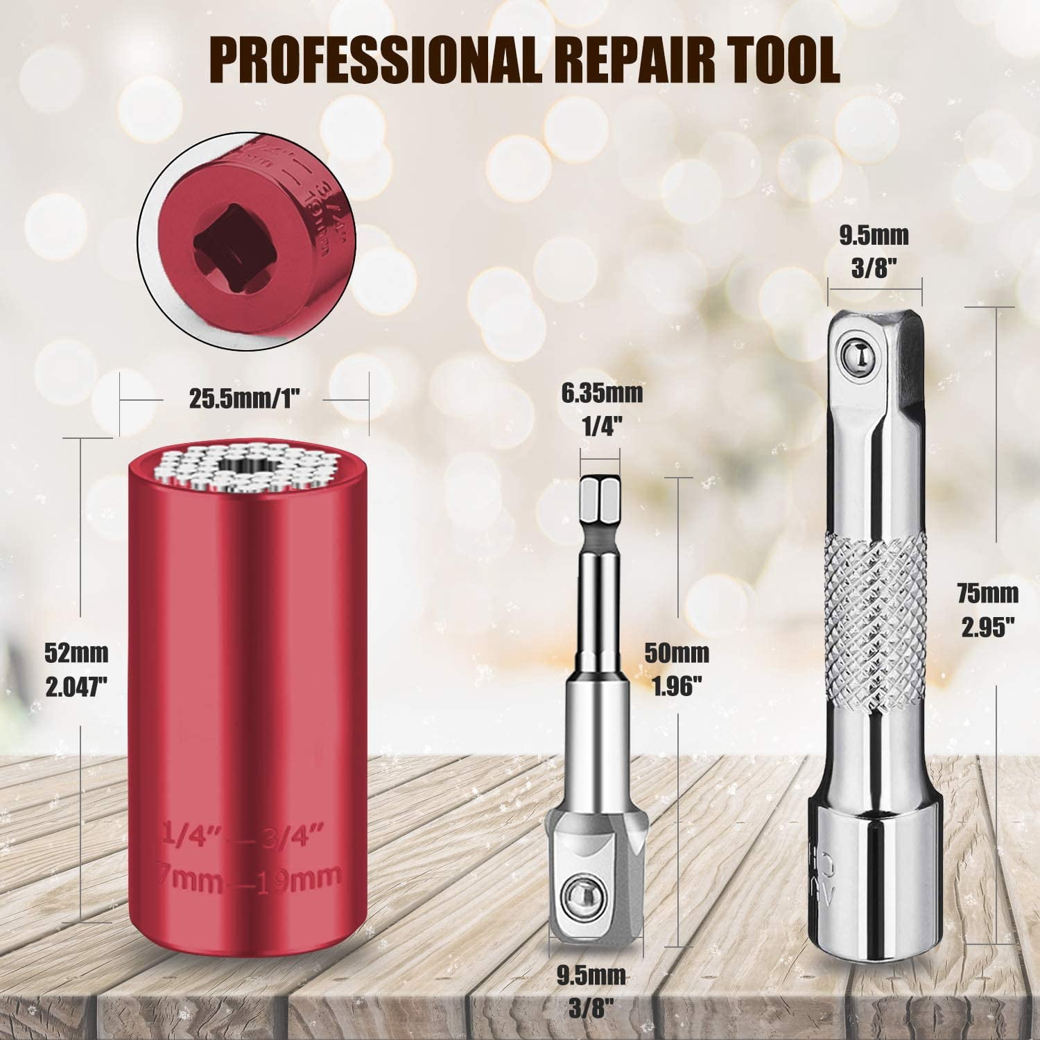 RRDWQ-Super Universal Socket Tools Gifts For Men Unscrew Any Bolt Tool ...