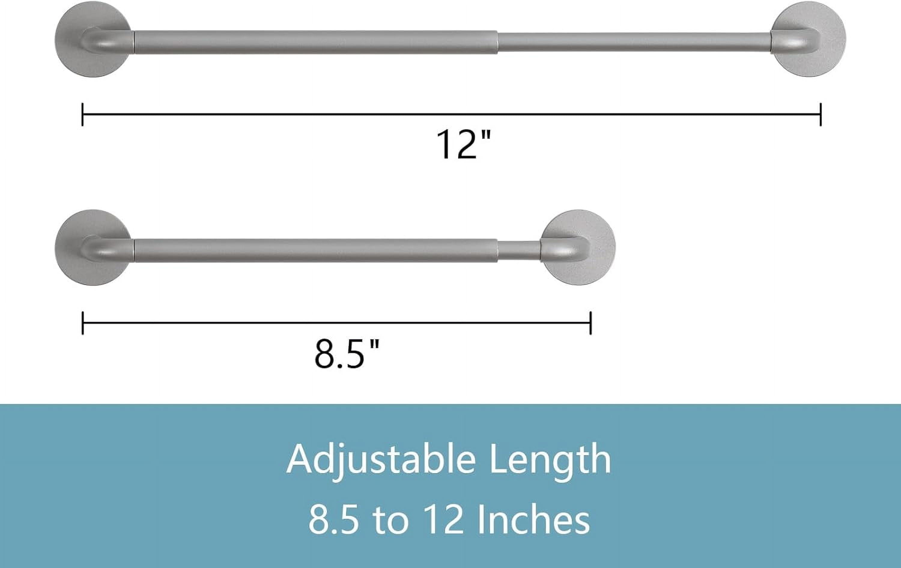 RRDWQ-TYRON 4 Pack Magnetic Curtain Rod for Metal Doors Adjustable 8.5 ...