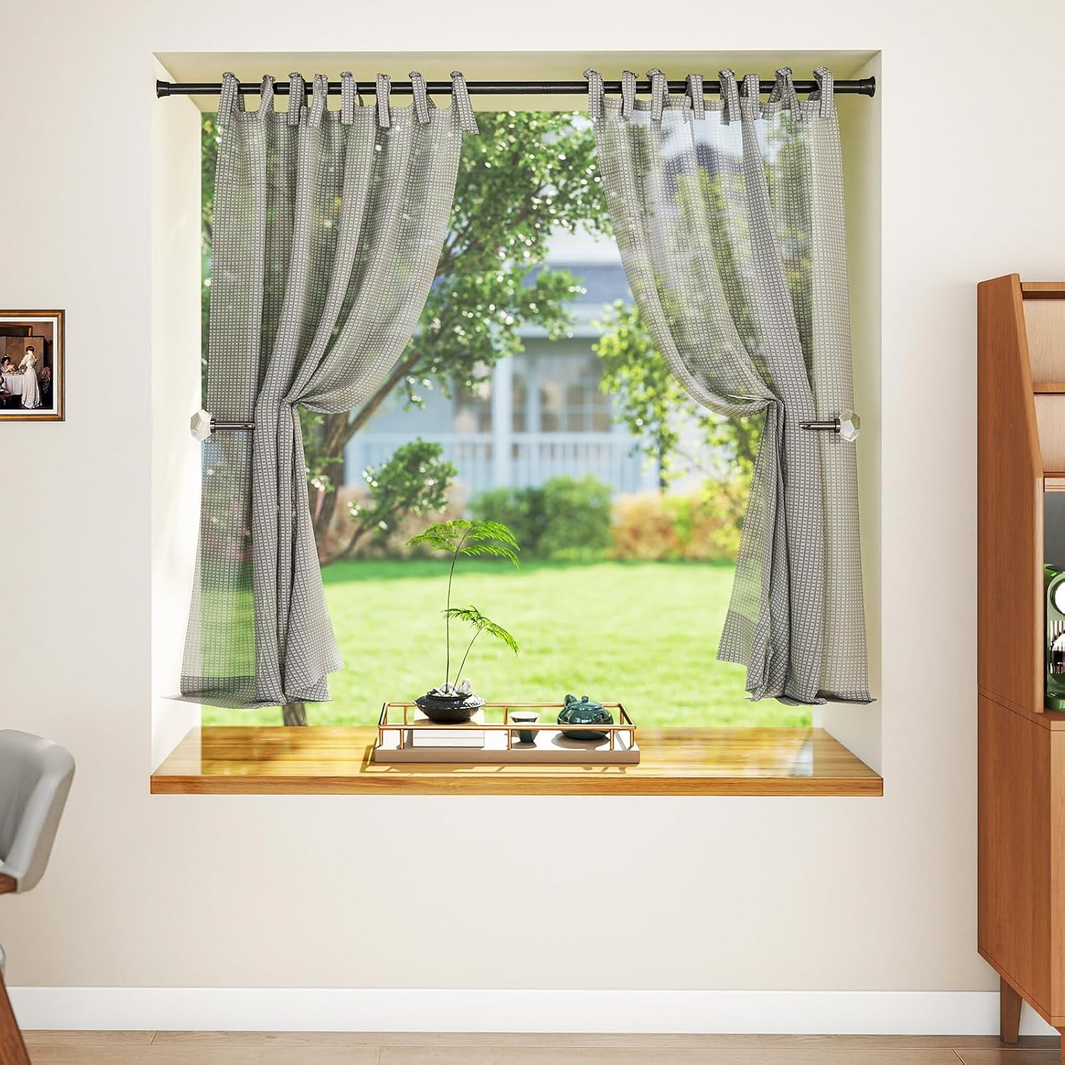 RRDWQ-Tension Rods Tension Curtain Rod for Windows 30-63Inch Black ...
