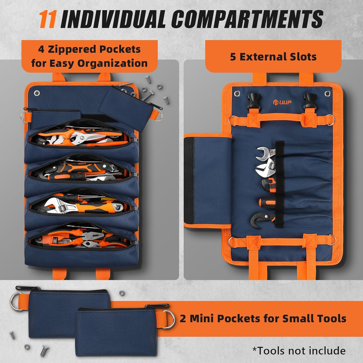 RRDWQ-Tool Bag Roll Up, Heavy Duty Rolled Empty Tool Storage ...