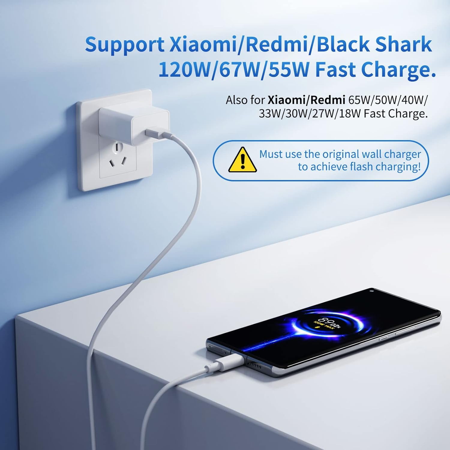 RRDWQ-USB Type C Cable, 120W HyperCharge Turbo Charging Cable for ...