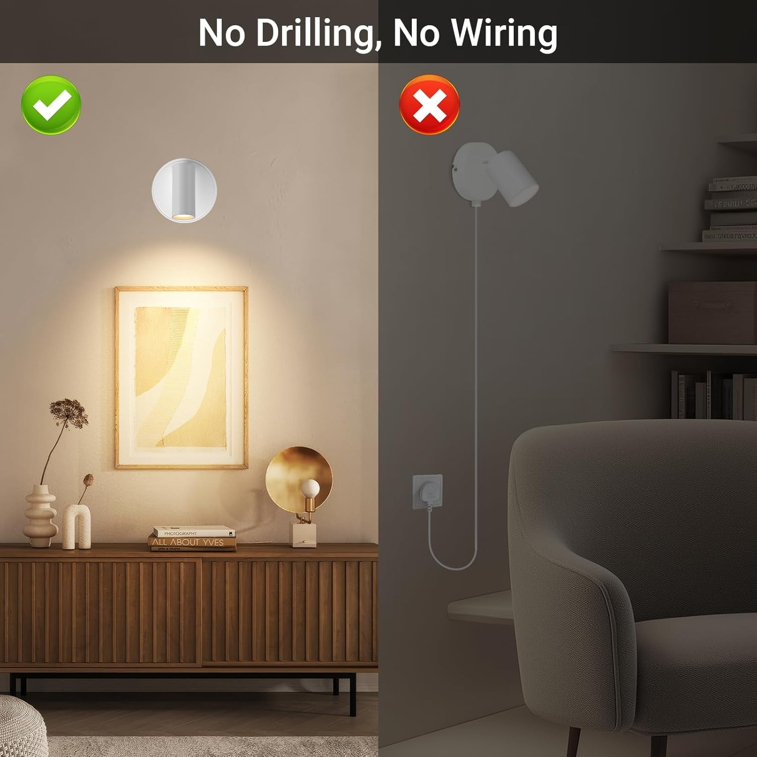 RRDWQ-Wireless Led Spotlight Indoor, Plant Spotlight Indoor with Remote ...