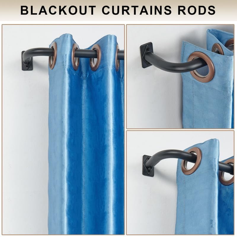 RRDWQ-Wrap Around Curtain Rod 28-116", Heavy Duty 1 Inch Diameter ...