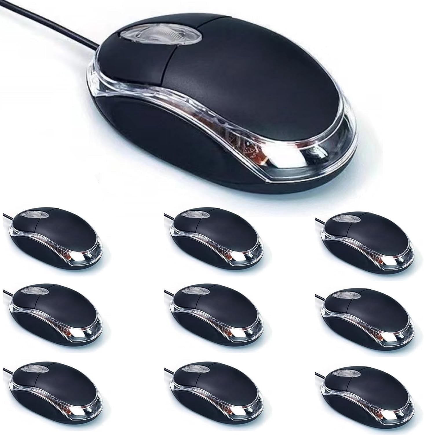 RREGER-10 Pack Wired Mini Optical Mouse Computer Mouse Ergonomic Mouse ...