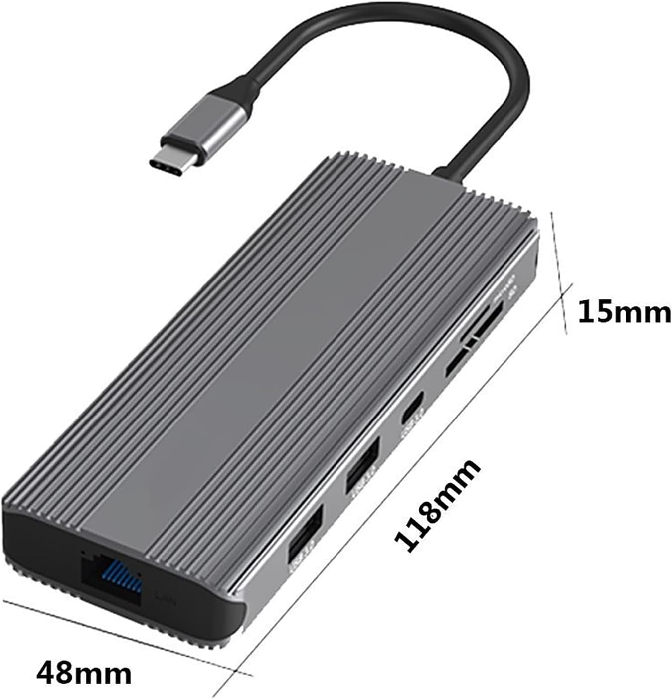 RREGER-10-in-1 USB-C Docking Station with 8K HDMI,DP, 5Gbps USB 3.0 ...