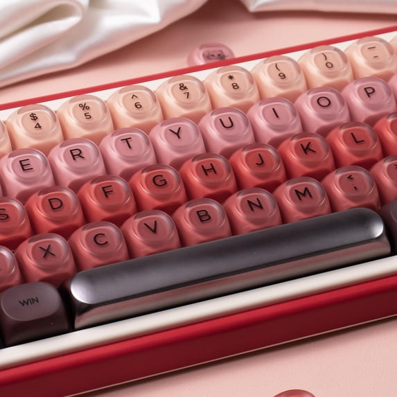 RREGER-132 Keys PBT Jelly Keycaps MOA Profile Red Keycaps Comaptible ...