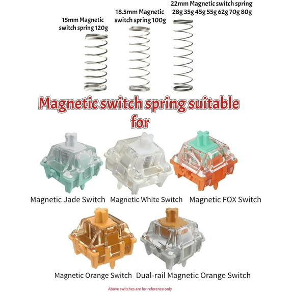 RREGER-18.5mm Long Magnetic Springs for 60% Mechanical Keyboard - 70pcs ...