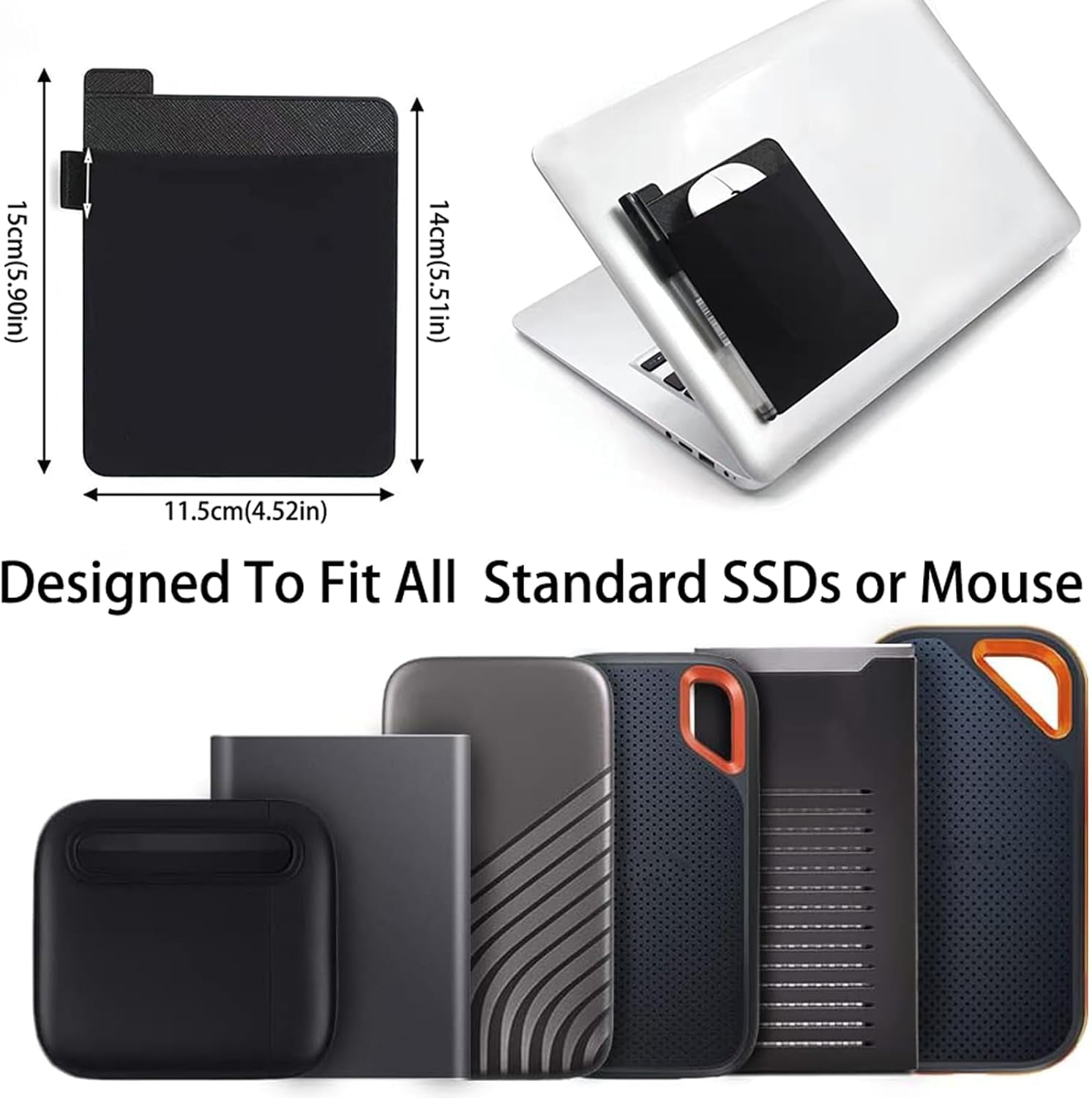 RREGER-2 Pack Portable Hard Drive Sleeve for Laptop - SSD Solid State ...
