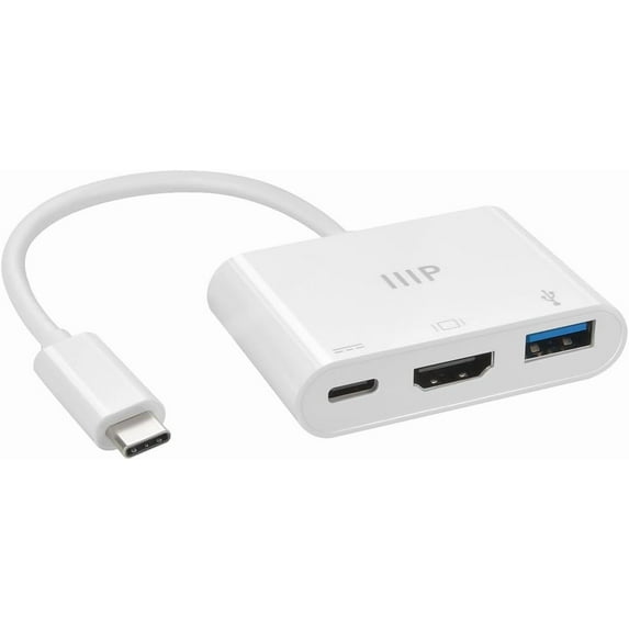 RREGER-3-in-1 USB-C to HDMI Multiport Adapter - Compact and Portable ...