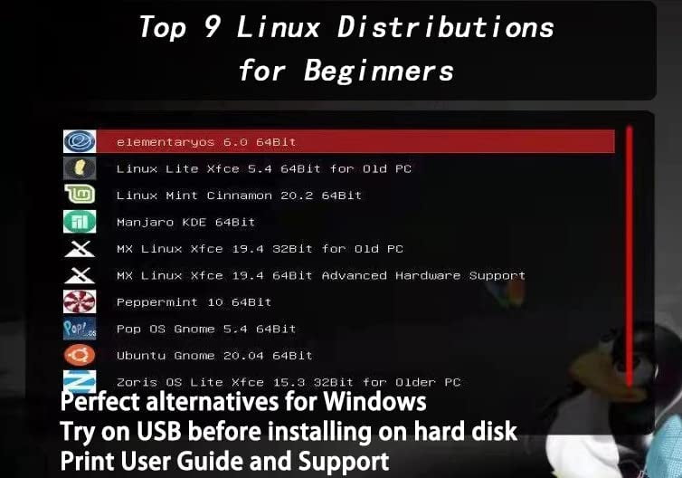 RREGER-32GB 9-in-1 Linux bootable USB for Ubuntu,Linux Mint,Mx Linux ...