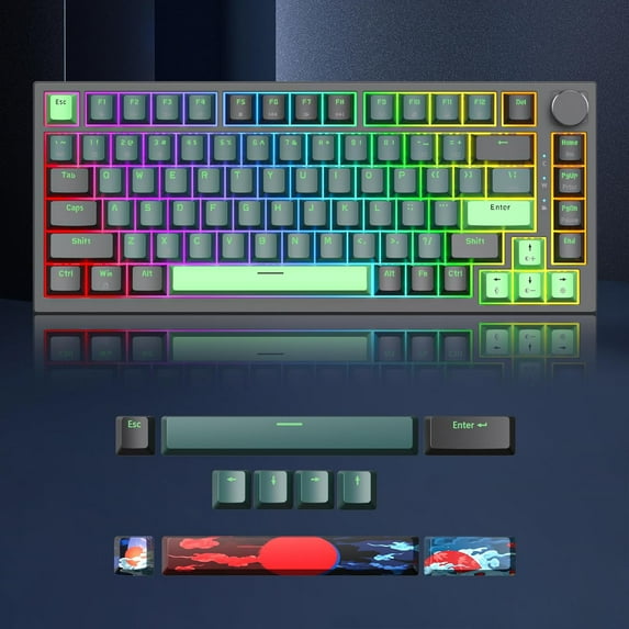 RREGER-75 Percent Keyboard Gasket-Mounted with Sound Absorbing Pads, 82 ...