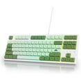RREGER-75 Percent Mechanical Gaming Keyboard 87 Keys Matcha Keyboard 75 ...